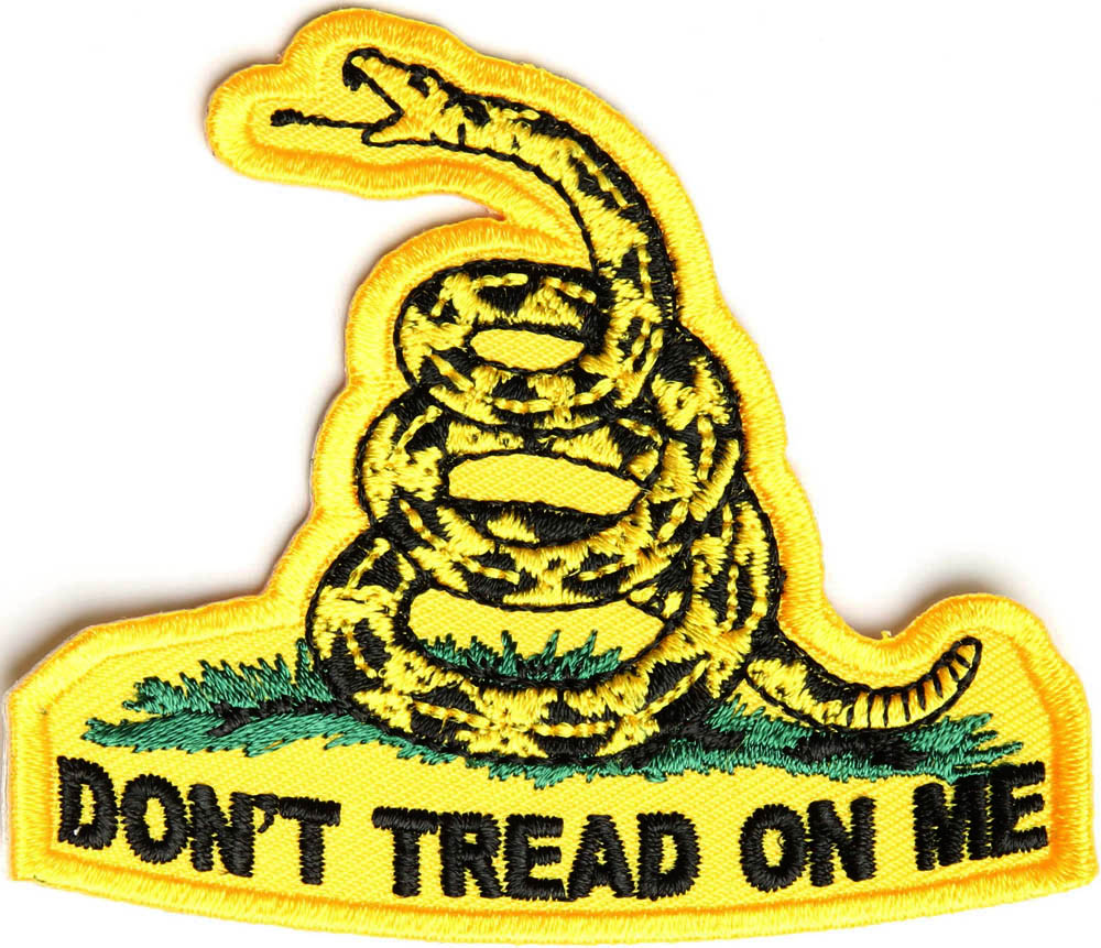 Don't tread on me yellow snake Gadsden flag iron on patch
