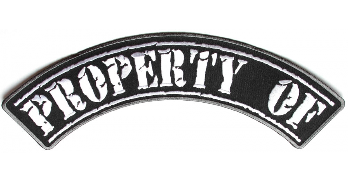 Property Of Large Top Rocker Patch Biker Patches TheCheapPlace