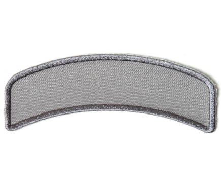 Gray 4 Inch Arched Blank PATCH Rocker | Blank Patches -TheCheapPlace