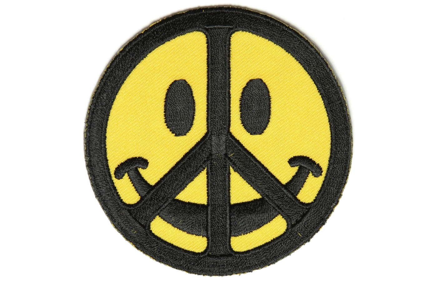 Smiley Face Peace Patch | Embroidered Patches