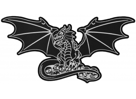 Dragon and Cross Patch, Large Skull Patches for Biker Jackets by Ivamis ...