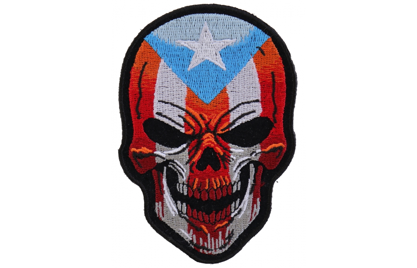 Puerto Rico Skull Patch for Sewing or Ironing on to Clothes by Ivamis ...