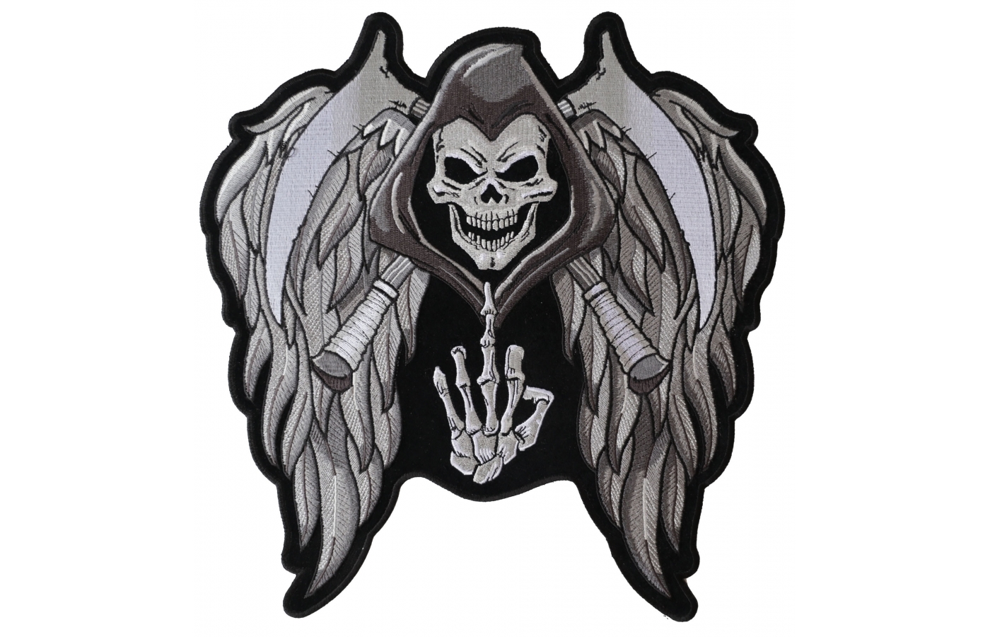 Angel Wings Skull with Sickles Large Back Patch for Jackets by Ivamis ...
