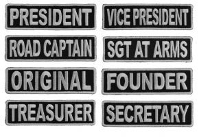 MC Patch - Black White | Biker Patches -TheCheapPlace