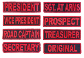 Sgt At Arms Patch Red | Ranks Titles Nicknames -TheCheapPlace