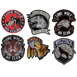 Lone Wolf and Wolfpack Patches for Bikers - TheCheapPlace.com