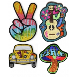 Hippie Patches - Sew or Iron on - Embroidered - TheCheapPlace.com