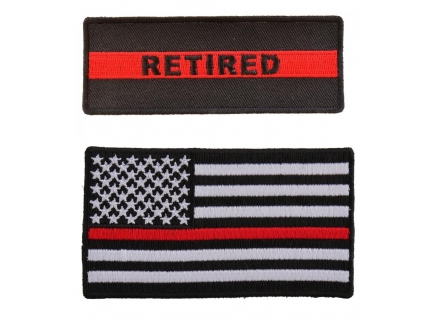 Thin Red Line American Flag Reversed Patch | Embroidered Patches by ...
