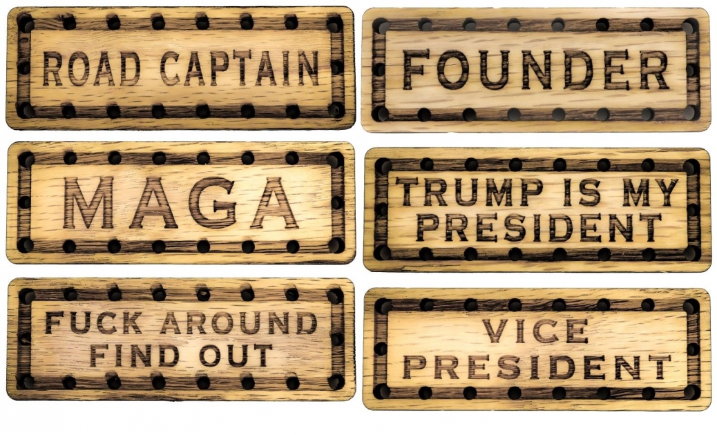 Wooden patches made of American Oak