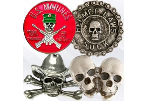 Double Headed Axe Skull Pin | Skull pins - TheCheapPlace