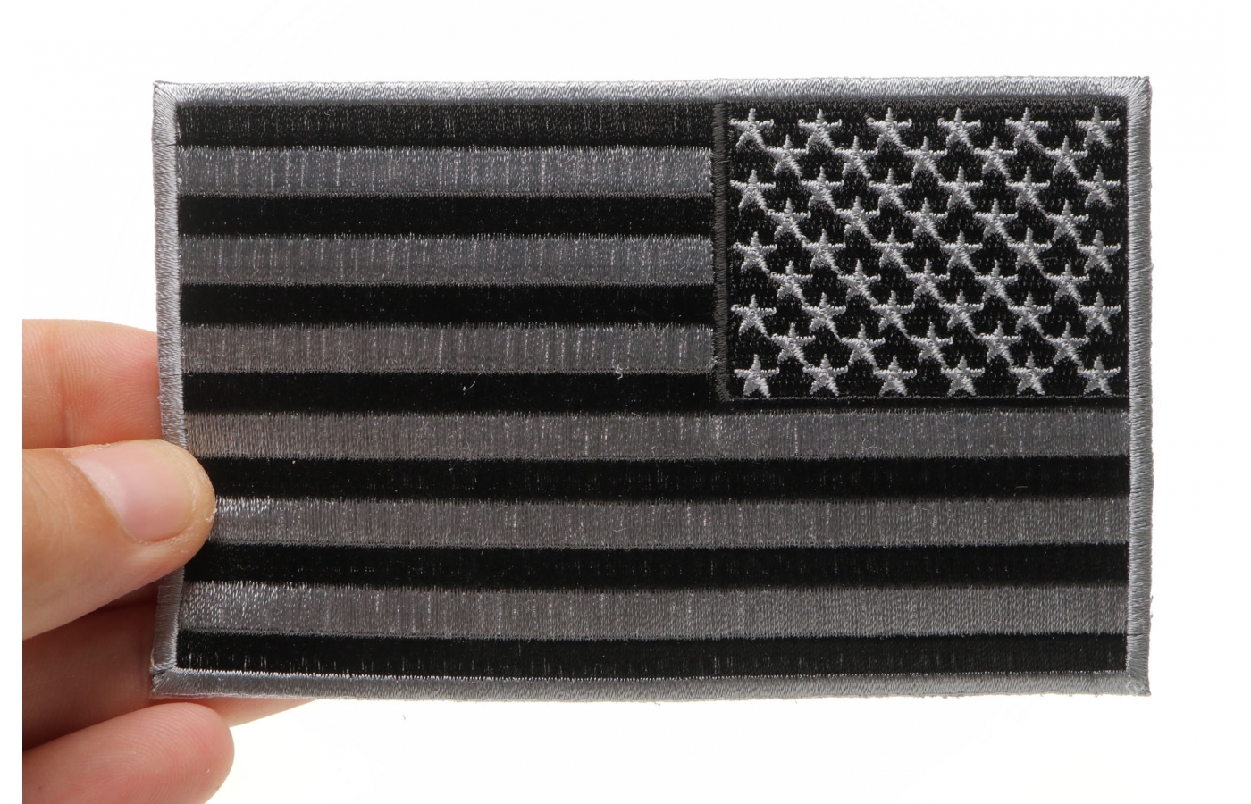 Black and Gray American REVERSED Flag Patch by Ivamis Patches