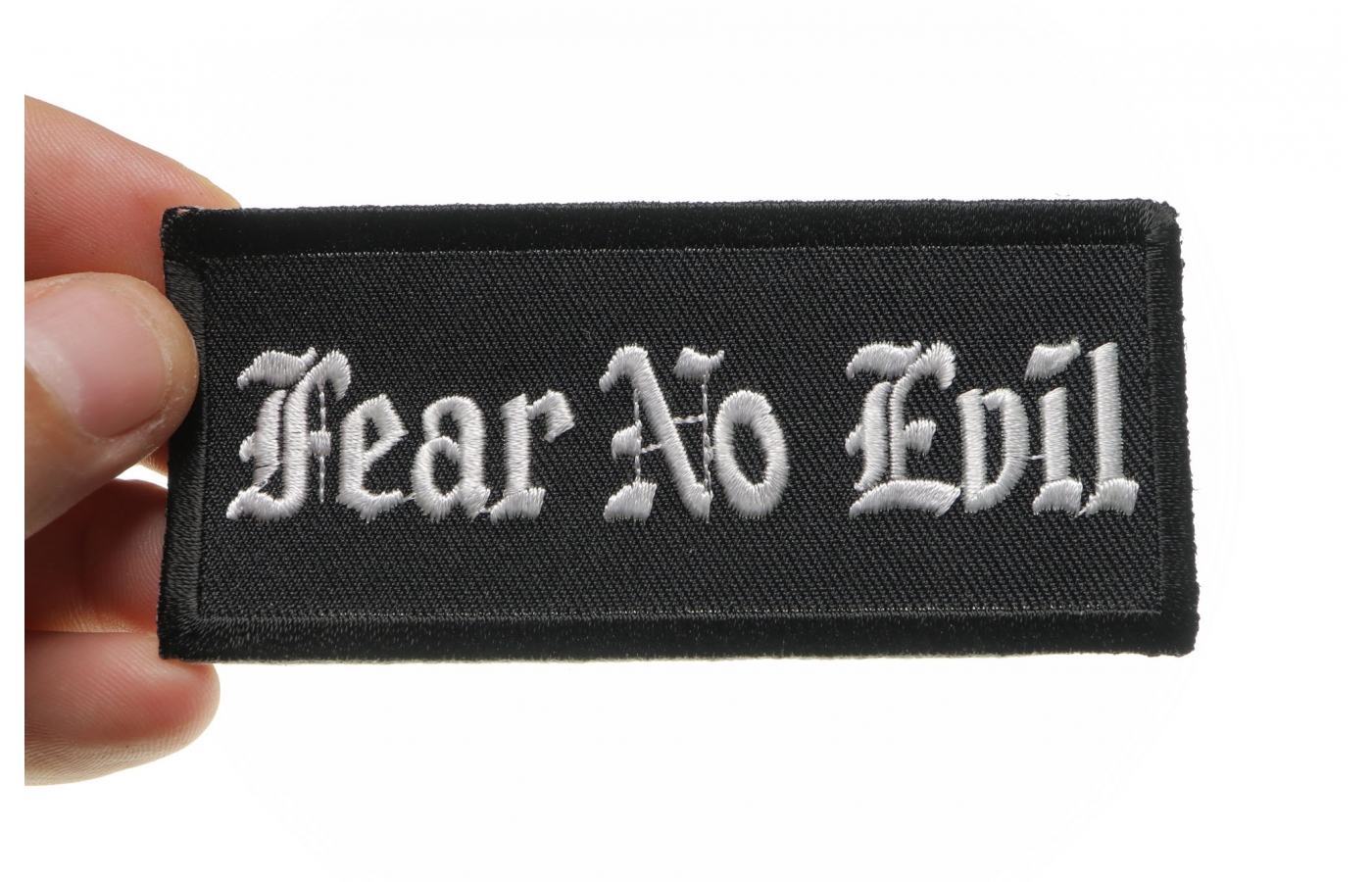 Fear No Evil Iron On Biker Patch | Embroidered Patches by Ivamis Patches