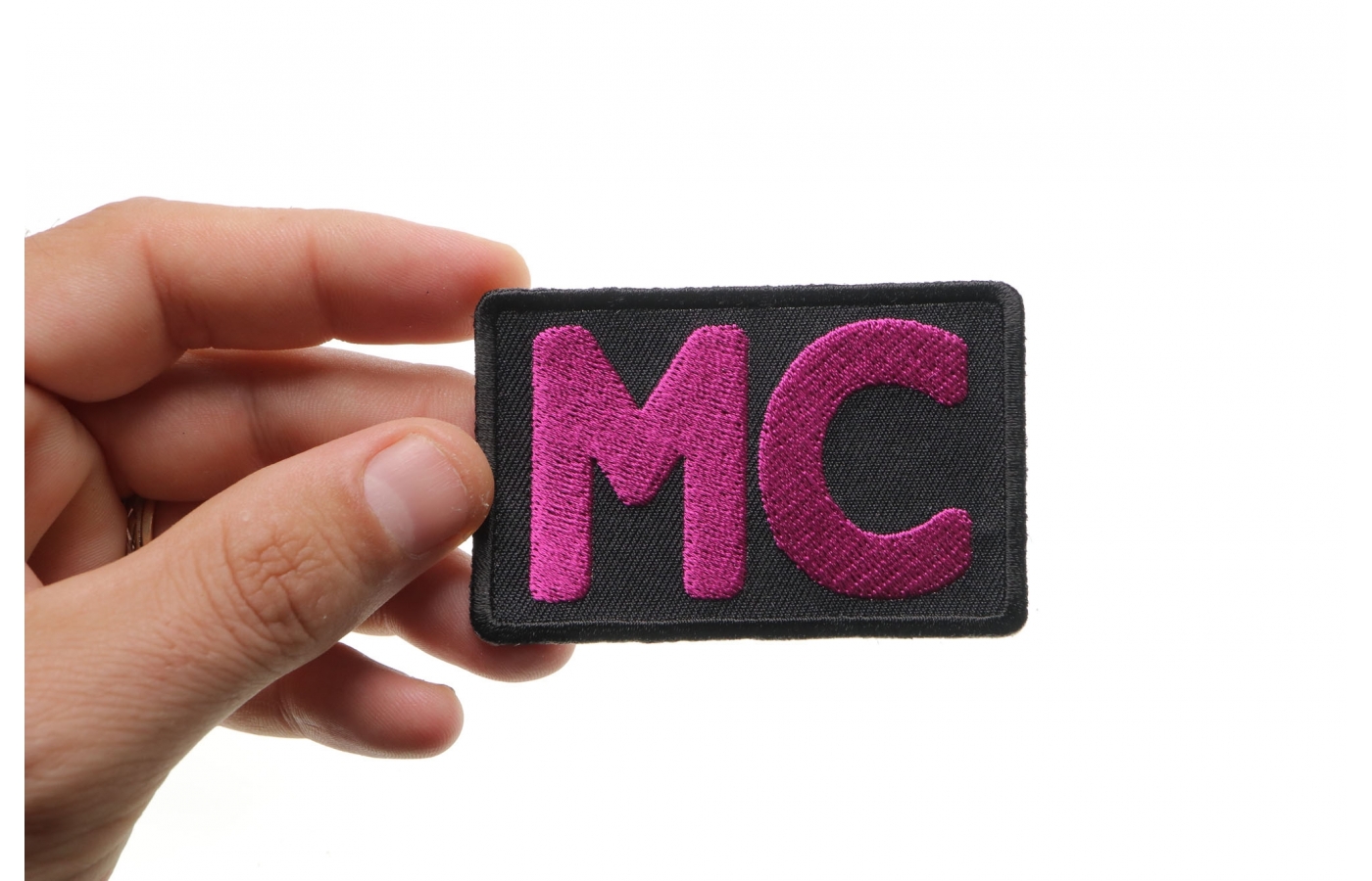 Pink MC Patch - Embroidered Iron On Motorcycle Club Patch by Ivamis Patches
