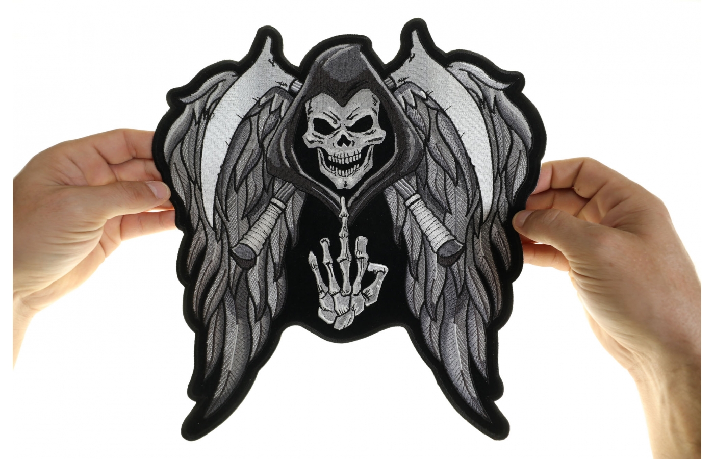Angel Wings Skull with Sickles Large Back Patch for Jackets by Ivamis ...
