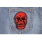 Small Red Baron Skull Patch | Embroidered Patches by Ivamis Patches
