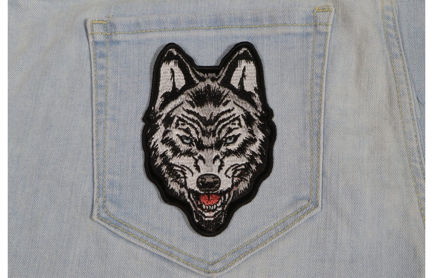 Wolf Patch for Sewing or Ironing on to Jackets by Ivamis Patches