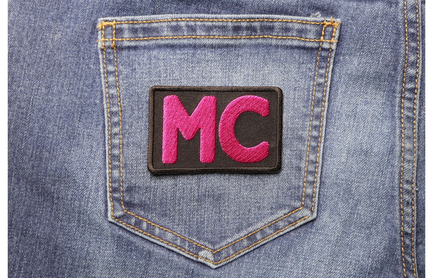 Pink MC Patch - Embroidered Iron On Motorcycle Club Patch by Ivamis Patches