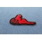 Devil Girl - Red Embroidered Iron on Patch by Ivamis Patches