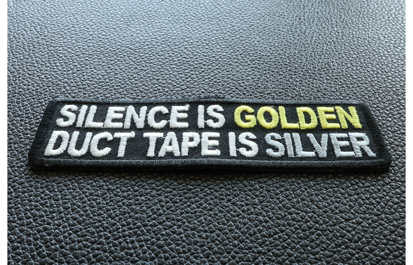 Silence Is Golden Duct Tape Is Silver Patch | Embroidered Patches by Ivamis Patches
