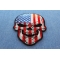 American Flag Skull Patch, Skull Patches by Ivamis Patches