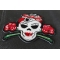 Lady Skull and Roses Patch, Biker Skull Patches by Ivamis Patches