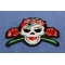 Lady Skull and Roses Patch, Biker Skull Patches by Ivamis Patches