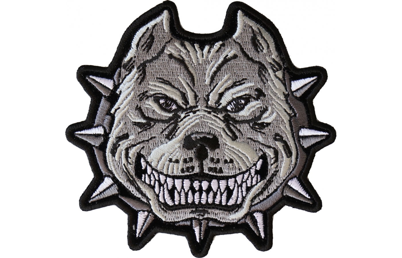 Gray Pitbull Dog Small Patch by Ivamis Patches
