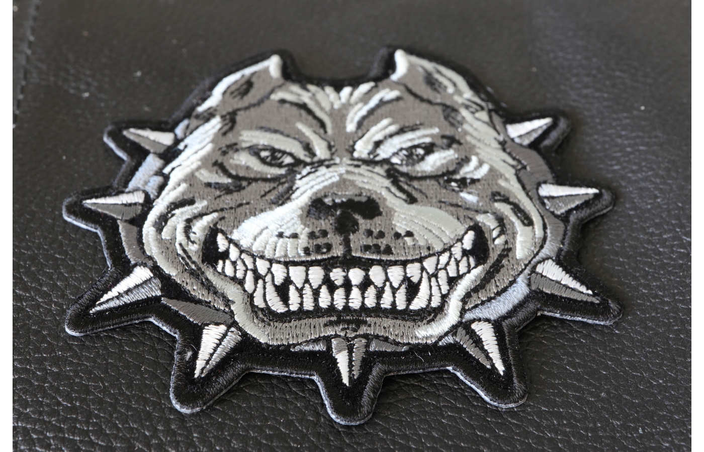 Gray Pitbull Dog Small Patch by Ivamis Patches