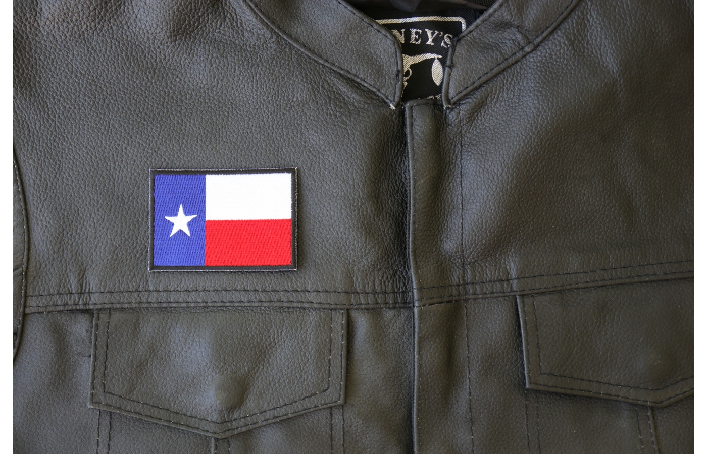 Black Border Texas Flag Patch by Ivamis Patches