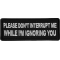 Please Don't Interrupt Me While I'm Ignoring you Patch, Funny Saying ...