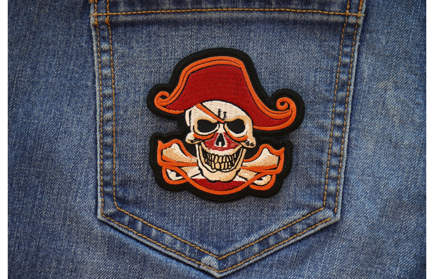 Pirate Skull Patch Embroidered by Ivamis Patches