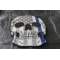 American Flag Blue Stripe Skull Patch, Large Skull Patches for Biker ...