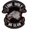 Lone Wolf No Club Original Back Patch | Wolf Patches -TheCheapPlace