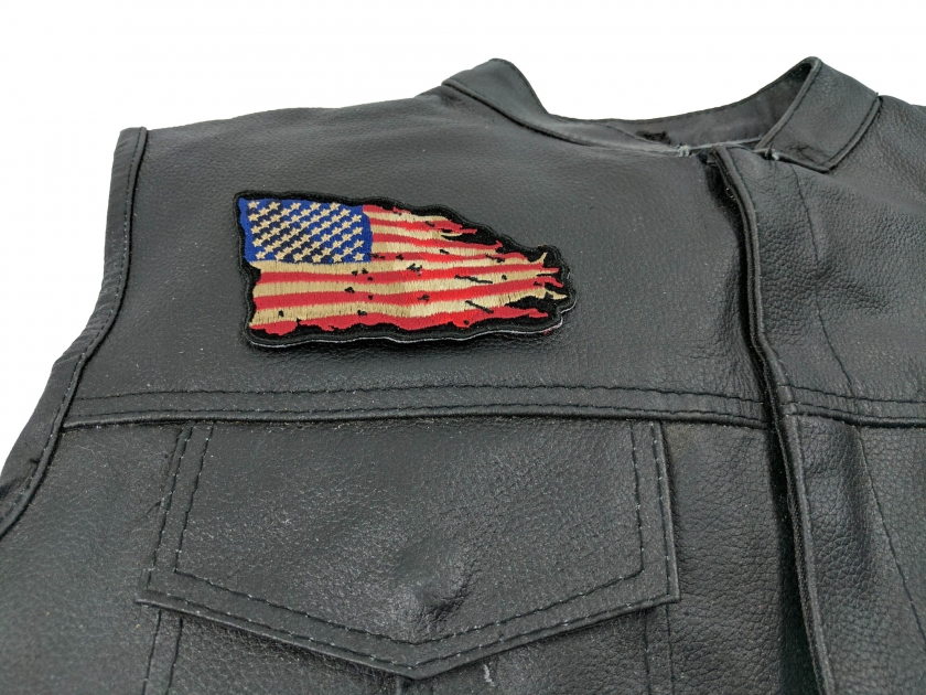 Show Your Patriotism with the "Tattered US American Flag" Embroidered ...