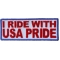 I Ride With USA Pride Patch - Biker Saying Patches by Ivamis Patches