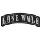 Lone Wolf Rocker Small Patch | Biker Patches -TheCheapPlace