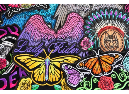 Large Lady Rider Patch for Back of Biker Jackets by Ivamis Patches
