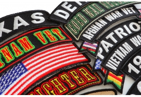 Combat Veteran Small Rocker Patch | Vet Patches -TheCheapPlace
