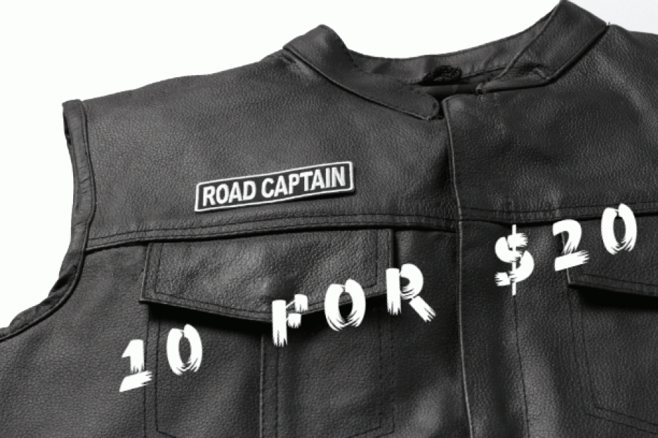 Motorcycle Club Rank Patches are now 10 for $20