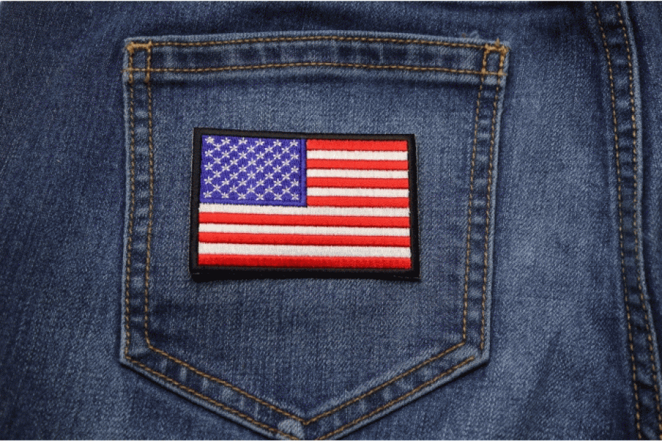 American Flag Patches in all colors and sizes