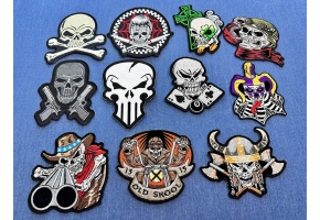 Lady Sugar Skull With Pink Rose and Feather Small Patch by Ivamis Patches