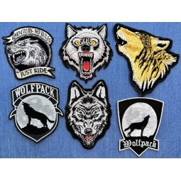 Wolf Patches for Jackets - Sew or Iron on - Embroidered - TheCheapPlace.com