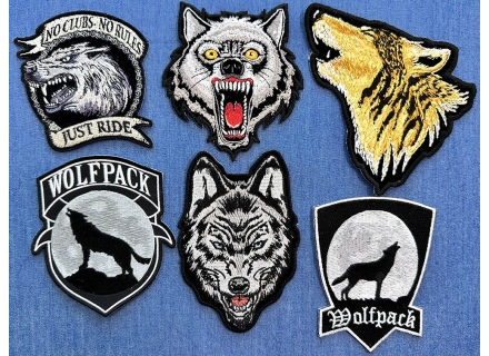 Lone Wolf No Clubs Patch - Lone Rider Biker Patches | Embroidered ...