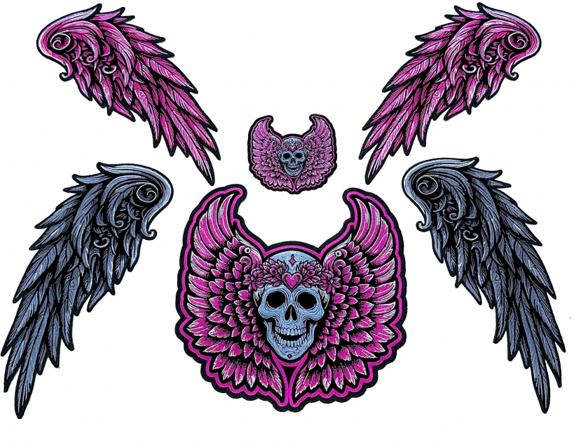 Angel Wings Patches in Pink or Silver