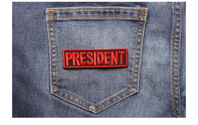 Shop Black and Red MC Officer Rank Biker Patches - TheCheapPlace