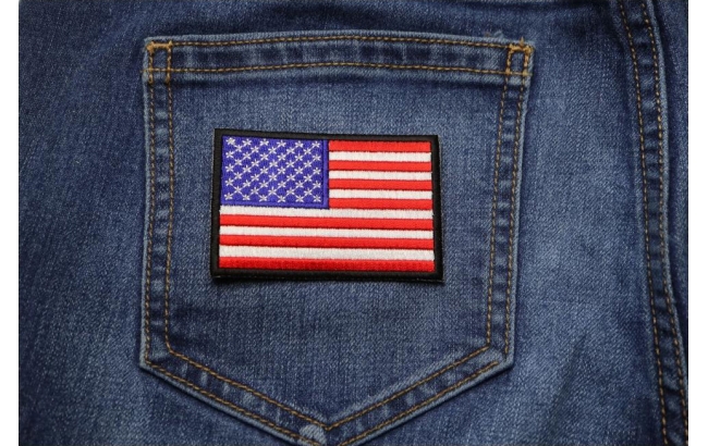 3 inch Flag Patches - Sew or Iron on - Embroidered - TheCheapPlace.com