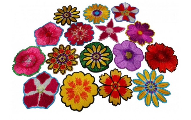 Flower Patches - Sew or Iron on - Embroidered - TheCheapPlace.com