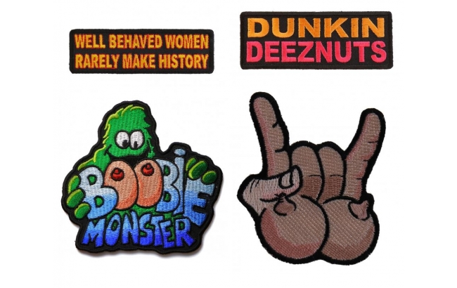 Funny Iron on Patches with Colorful Embroidery - Sew or Iron on ...