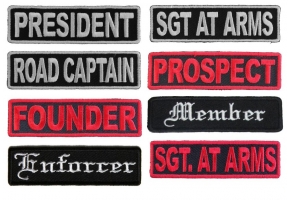MC Patches | Officer Biker Rank & Motorcycle Club Rank Patches ...