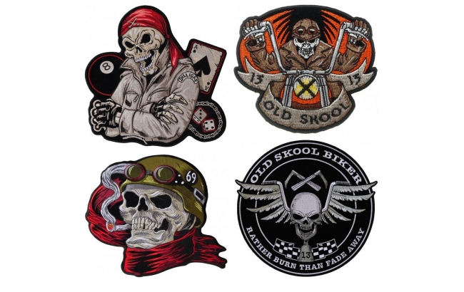 Biker Skull Patches - TheCheapPlace